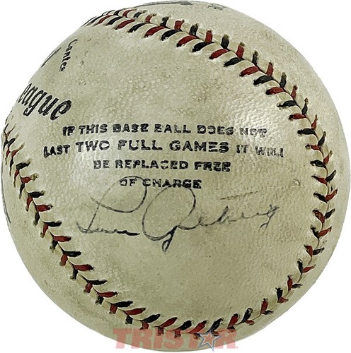 Lou Gehrig Autographed Vintage Everlast National League Baseball PSA ...