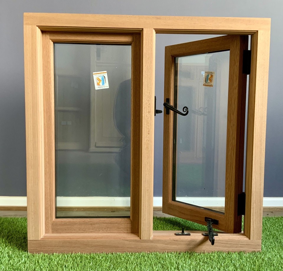 Window Double Glazed Windows Solid Sapele Hardwood 750mm x 750mm ...