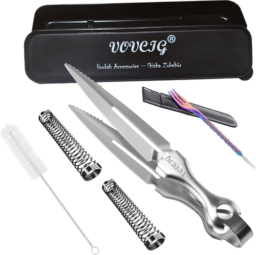 Hookah Accessories Set Long Hookah Tongs Shisha Fork with Poker Anti ...