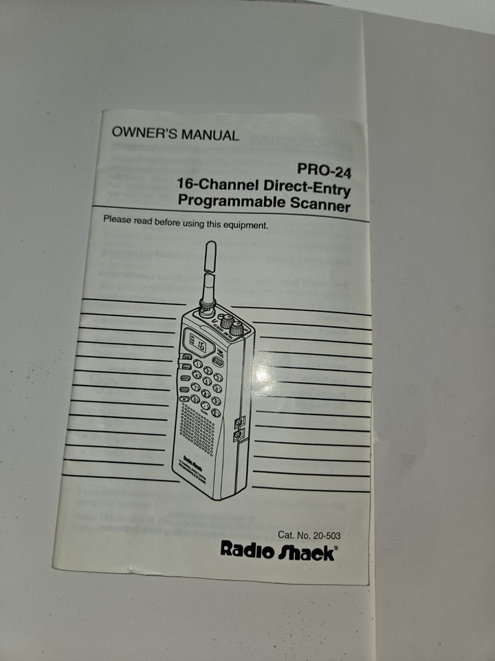 Radio Shack Scanning Receiver PRO-24 16 Channel Portable Scanner Tested ...