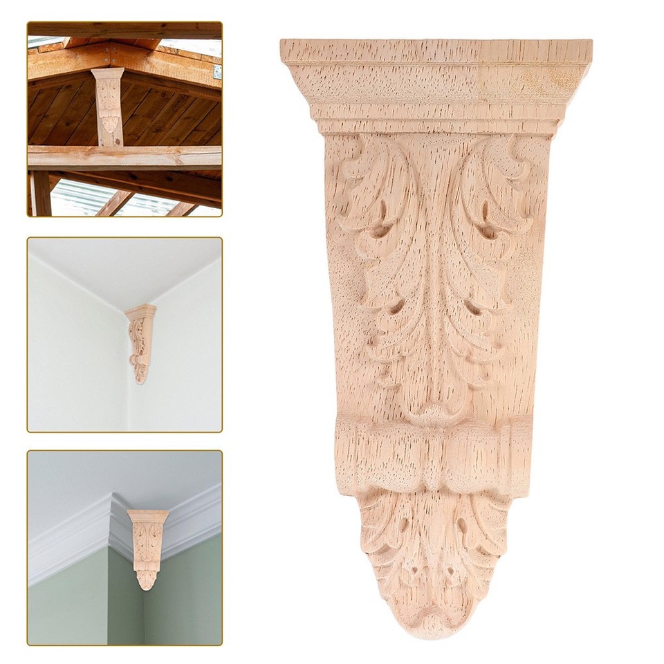 Solid Wood Corbel Rustic Wood Carving Craft European Style Wall Bracket ...