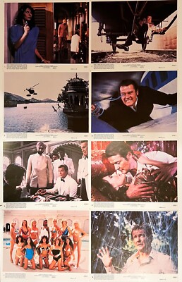James Bond 007 - OCTOPUSSY 1983 - Set of 8 Movie Lobby Cards 8"x10" | eBay