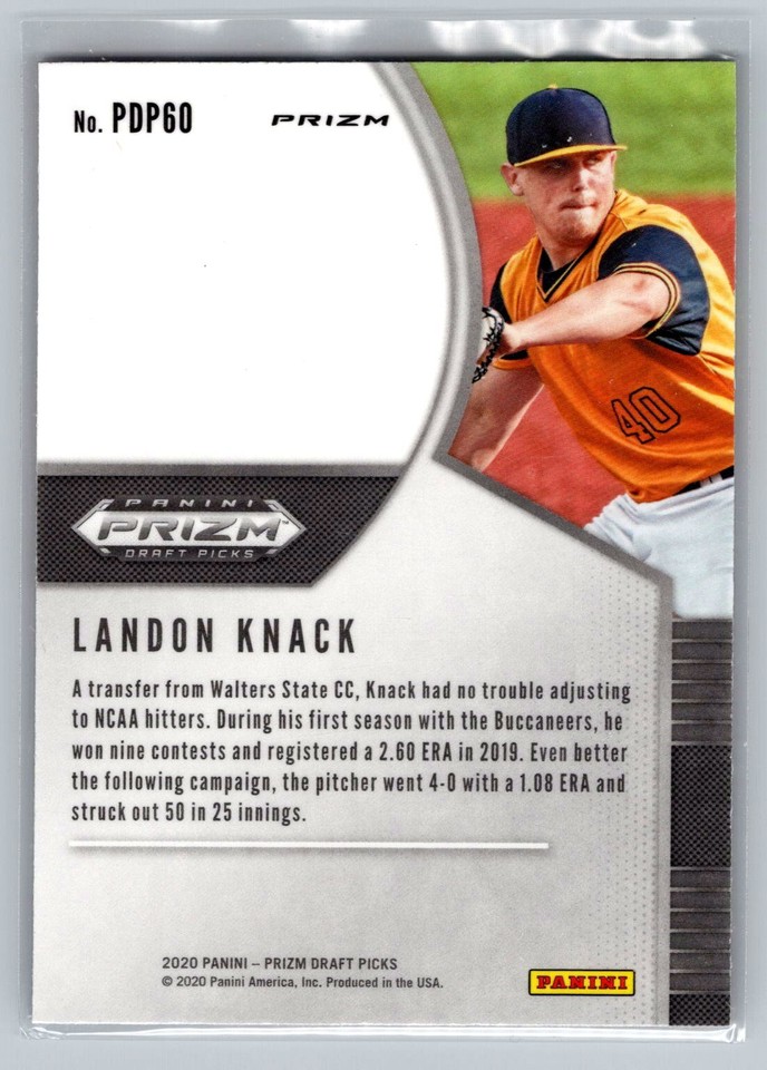 2020 Panini Prizm Draft Picks #PDP60 Landon Knack Red Wave Prizm NrMt ...