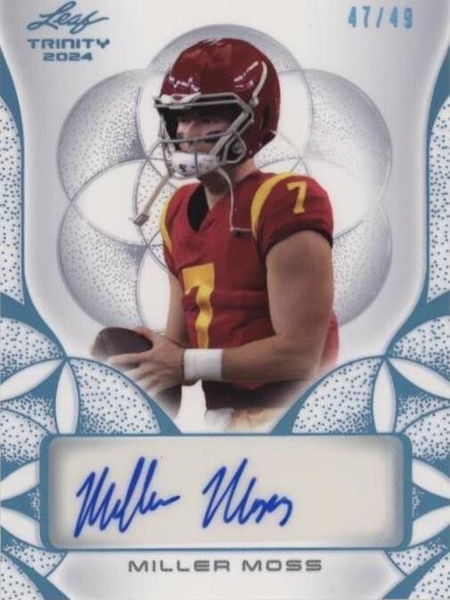 2024 Leaf Trinity - Miller Moss #BA-MM3 Platinum /49 (AU, RC) for sale ...