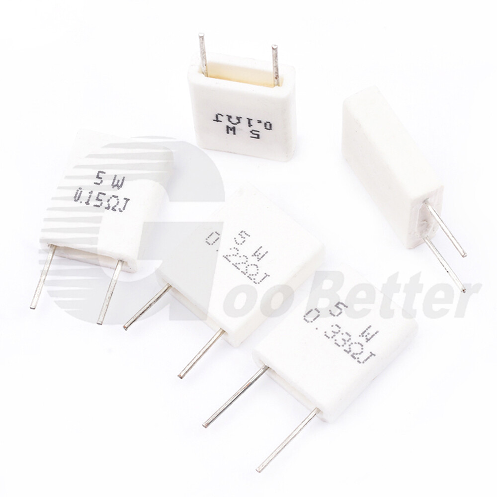 Non Inductive Ceramic Cement Resistor 5W 5% 0.1/0.15/0.22/0.25/0.33/0.5 ...
