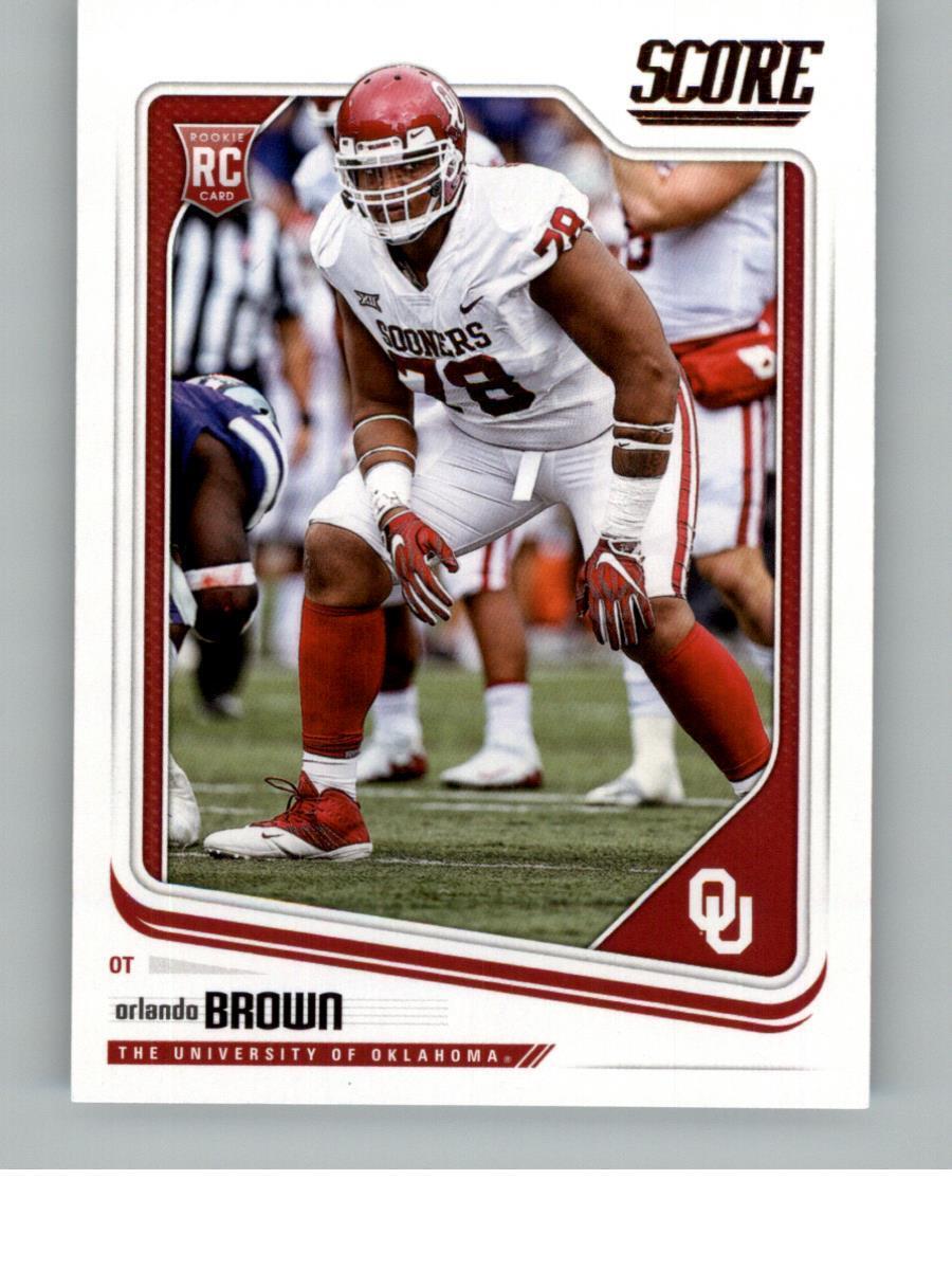 2018 Score Orlando Brown 416 RC Oklahoma Sooners | eBay