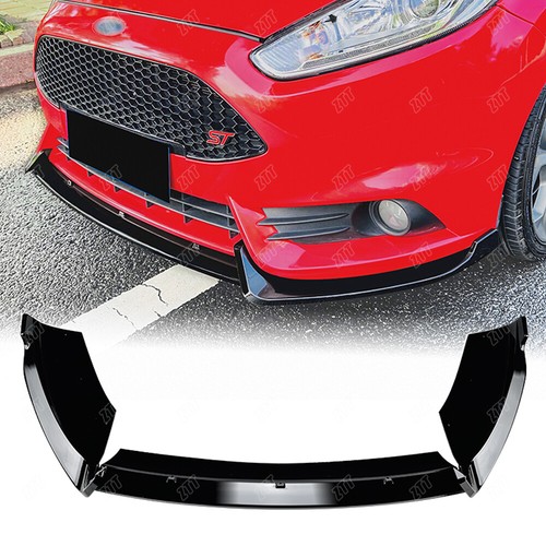 Fit 12-17 Ford Fiesta ST MK7.5 Glossy Blk Front Bumper Lip Spoiler ...