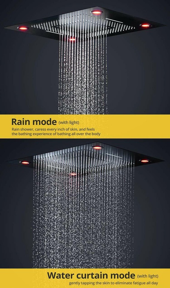 High-pressure water saving Best Led Rain Shower System Stainless Steel ...