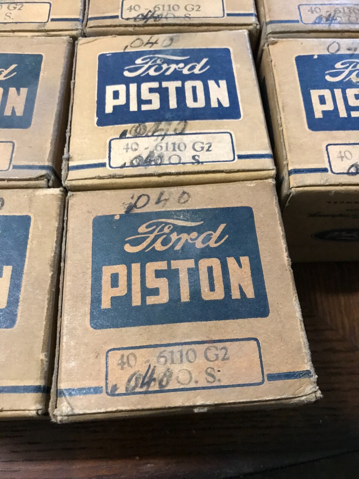 FORD NOS PISTON SET 85 HP 40-6110-G .040 OS FLATHEAD HOT ROD | eBay