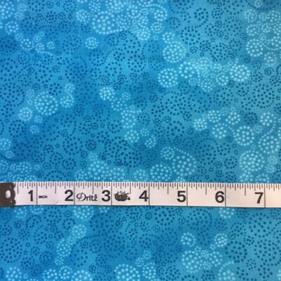 MDG Turquoise Blue Water Tones Swirling Dots 100% Cotton Fabric 26 ...
