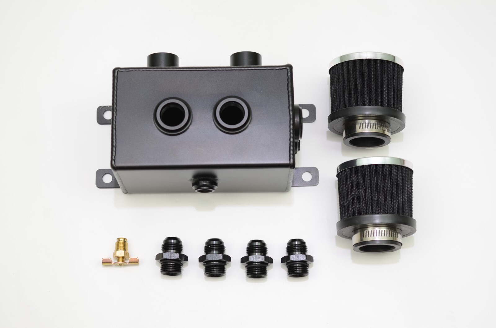 1320 performance mid size 1.2L catch can V2 universal baffled Black | eBay