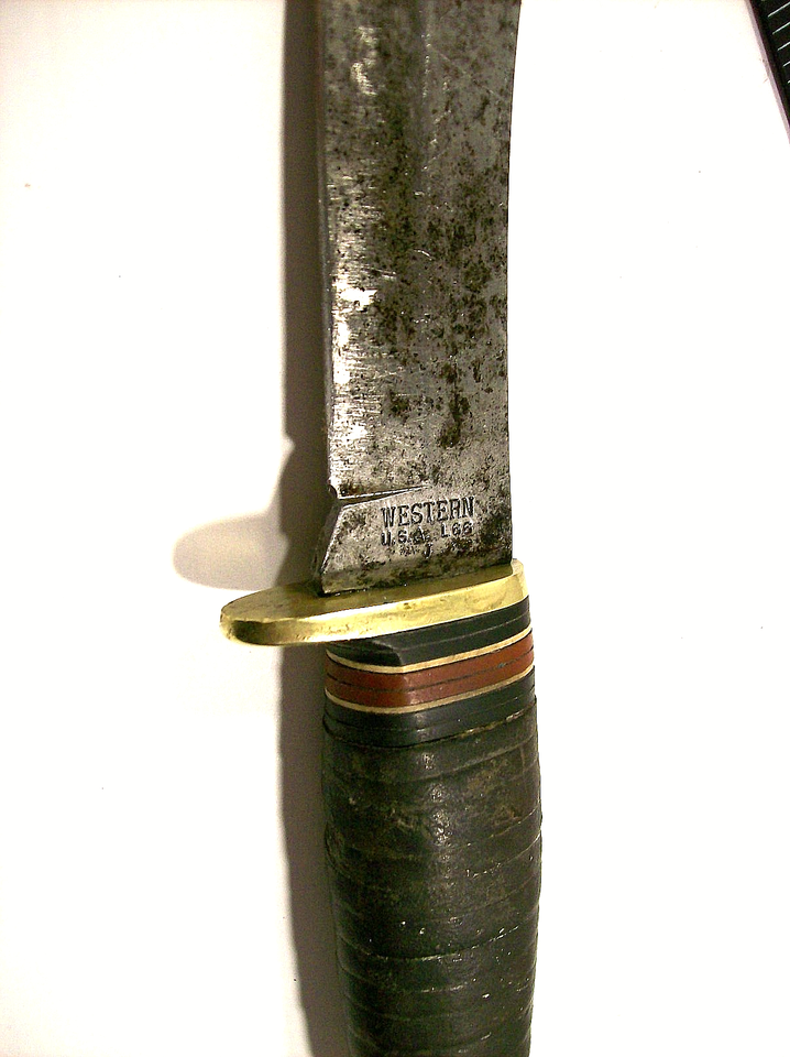 WESTERN L66 Fixed Blade Hunting Knife with Belt Sheath - Made in U.S.A ...