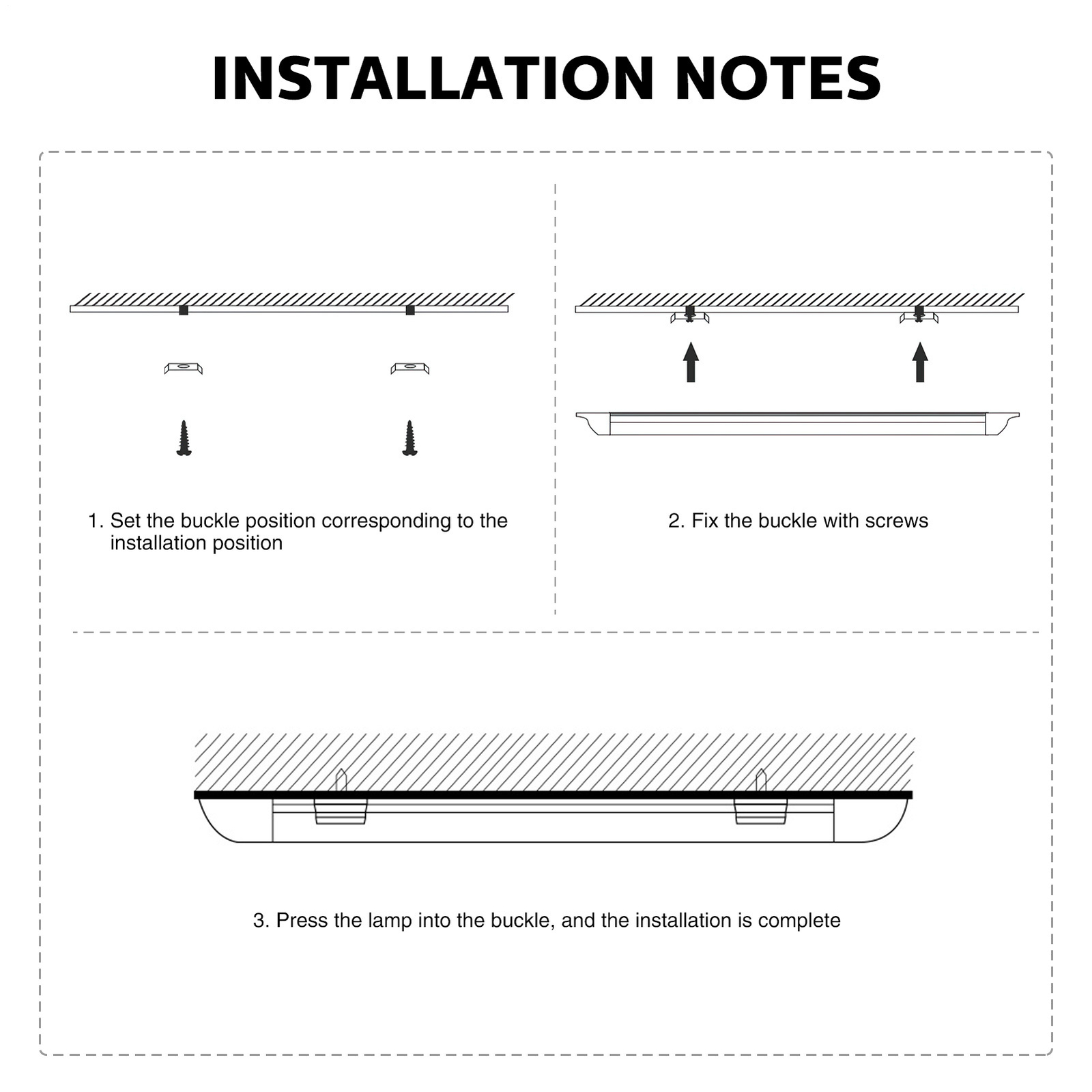 3FT Tube Light LED Fixture Lamp Strip Lights Batten Shop Workbench ...