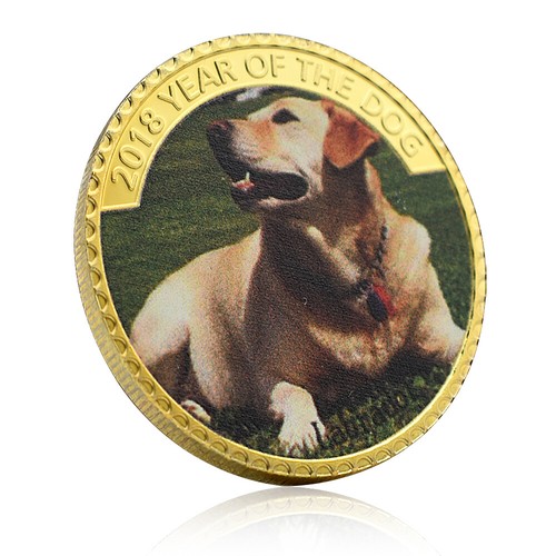 2018 Year of The Dog Labrador Gold Coin Pet Commemorative Medal ...