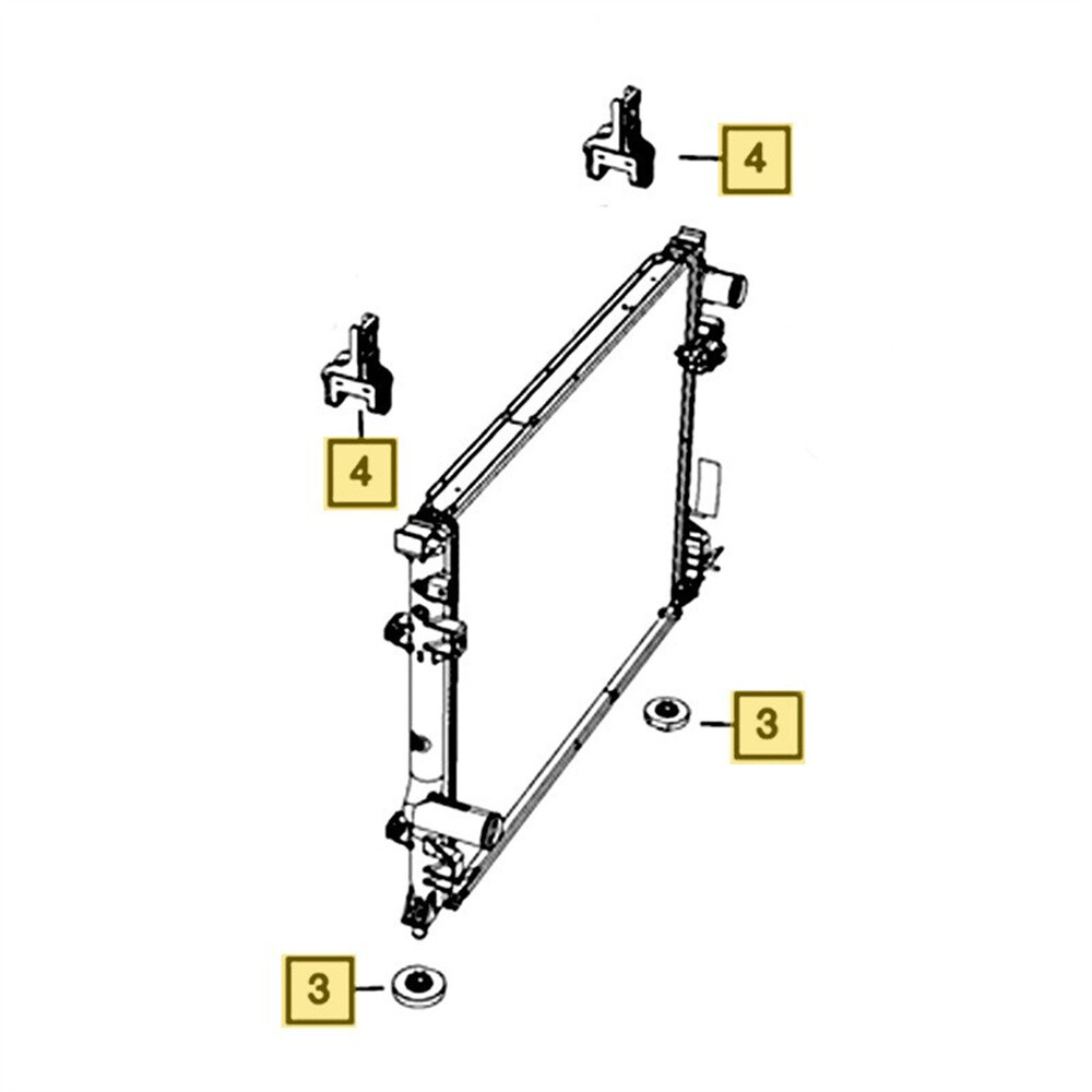 4Pcs Upper+Lower Radiator Isolator Mounts For Dodge Charger Challenger ...