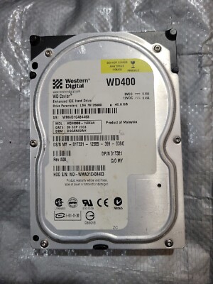 Western Digital 40GB Desktop IDE Hard Drive w Screws WD400 | eBay