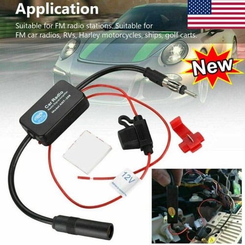Car Auto Stereo FM&AM Radio Signal Antenna- Aerial Signal Amp-Booster ...