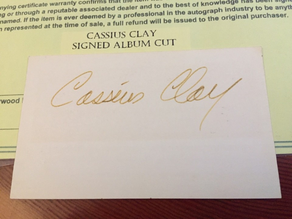Boxing! Cassius Clay 1963 Cut Autograph. With C.O.A. | eBay