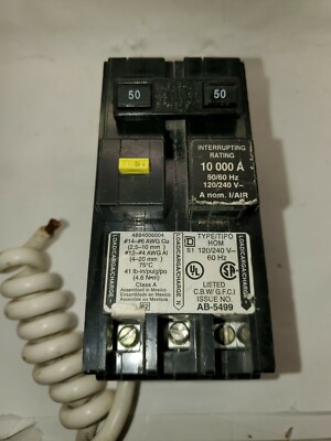 50 amp Homeline Gfi Circuit Breaker HOM250GFI | eBay
