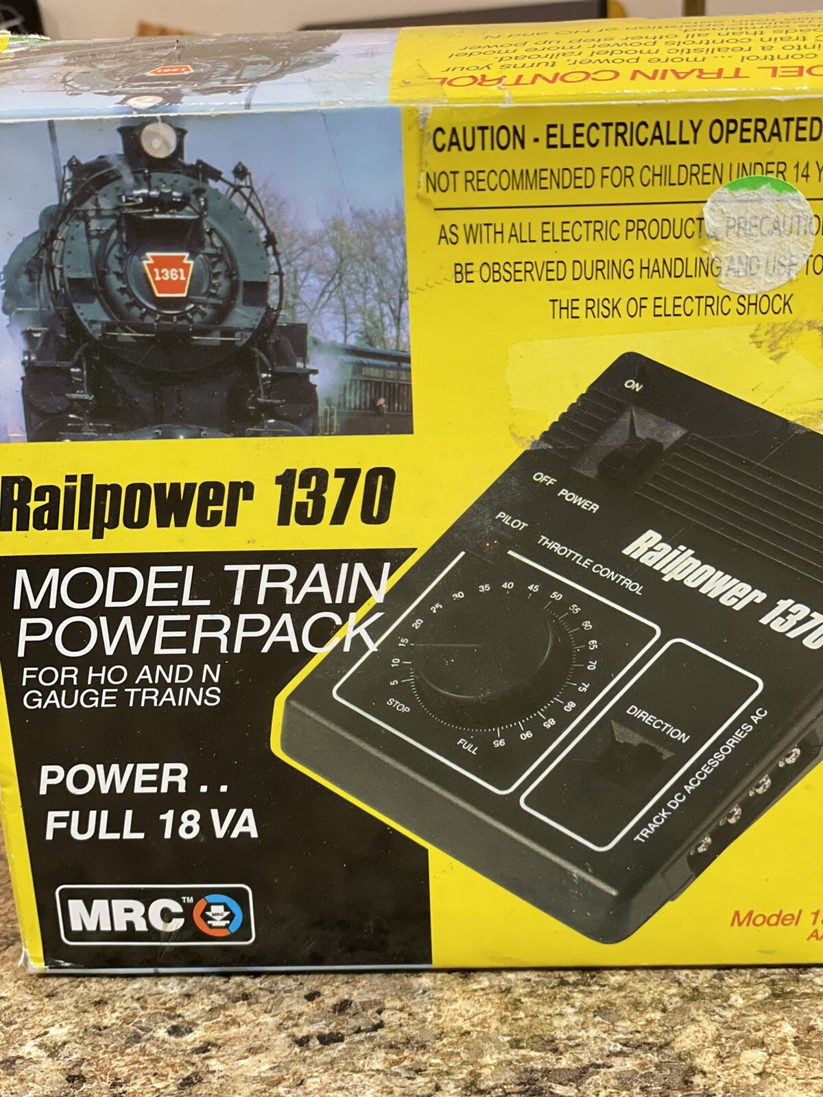 Vintage Railpower 1370 Model Train Power Pack (18 VA) - MRC #AA370 HO/N ...