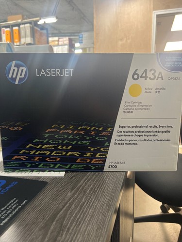 HP LASERJET 643A YELLOW Q5962a NEW OEM | eBay