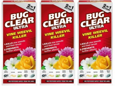 3 Bug Clear Ultra Vine Weevil Killer 2 in 1 Action Concentrate 480ml ...