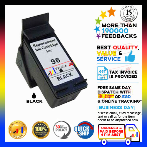 2x Yyuda NoN-OEM HP96 96 BLACK INK CARTRIDGE for HP 2610 325 335 6210 ...