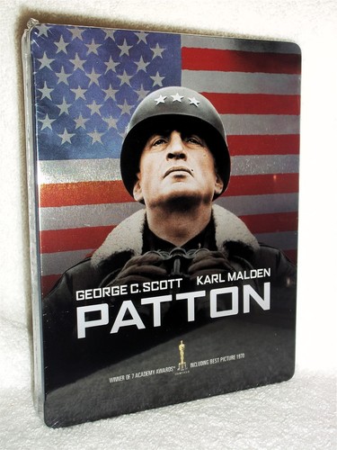 Patton (Blu-ray/DVD, 2015, STEELBOOK) George C. Scott Karl Malden war ...