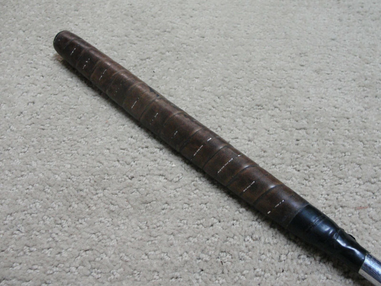 Vintage 35" AXALINE 12 Putter Original Leather Wrap (unusual golf ...