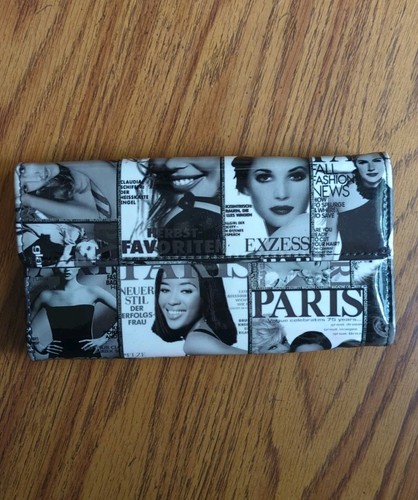 Galian NY Clutch Purse Vogue Magazine Covers Black White | eBay