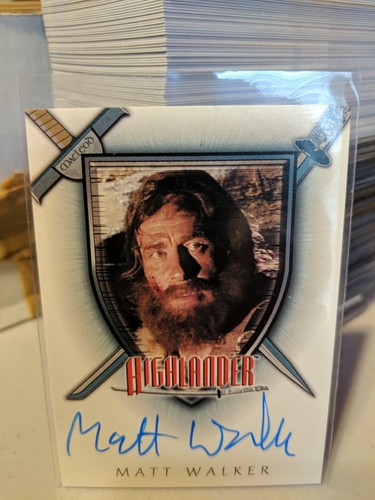 Highlander The Complete Series Matt Walker A17 Autograph Card as Ian ...