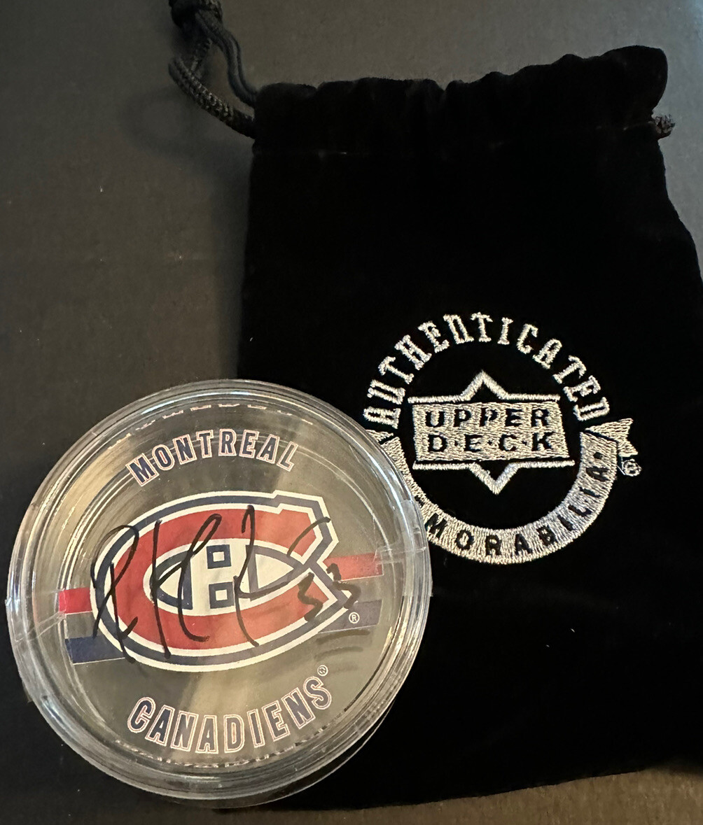 Patrick Roy Signed Autographed Acrylic Puck Montreal Canadiens Upper ...