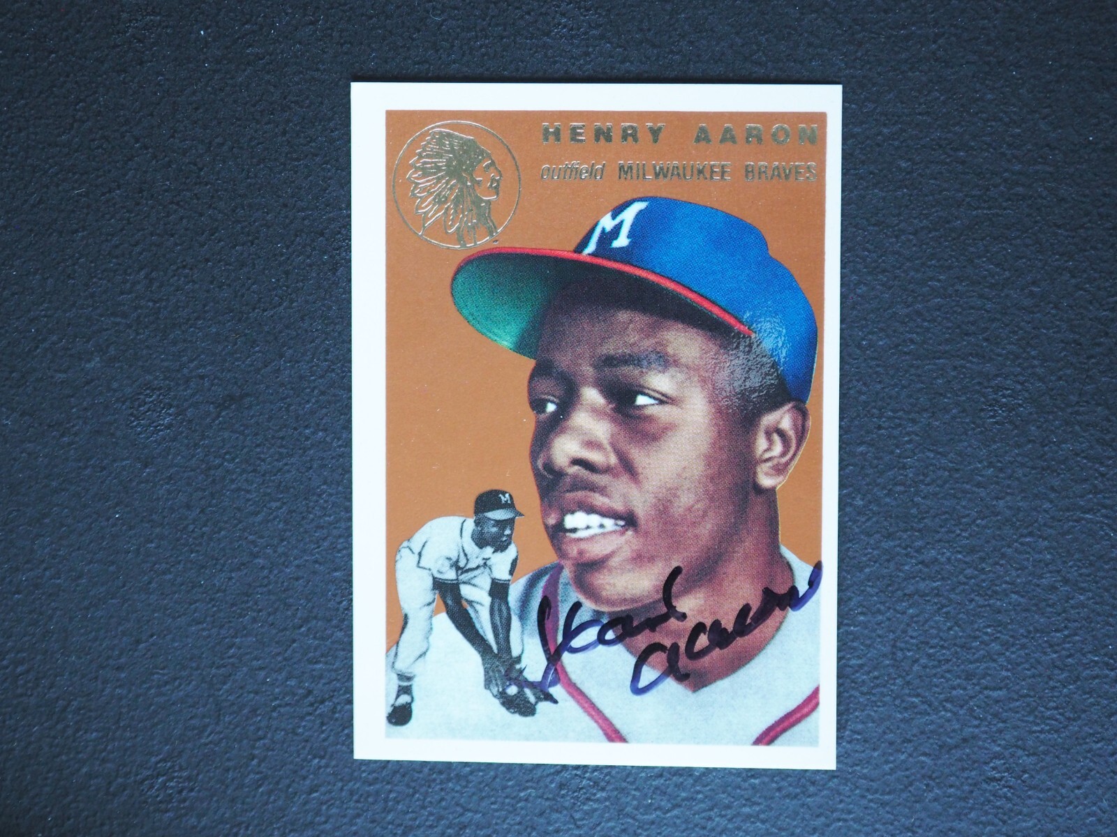 1994 Topps Archives Ultimate 1954 Hank Aaron RC Reprint AUTO Autograph ...