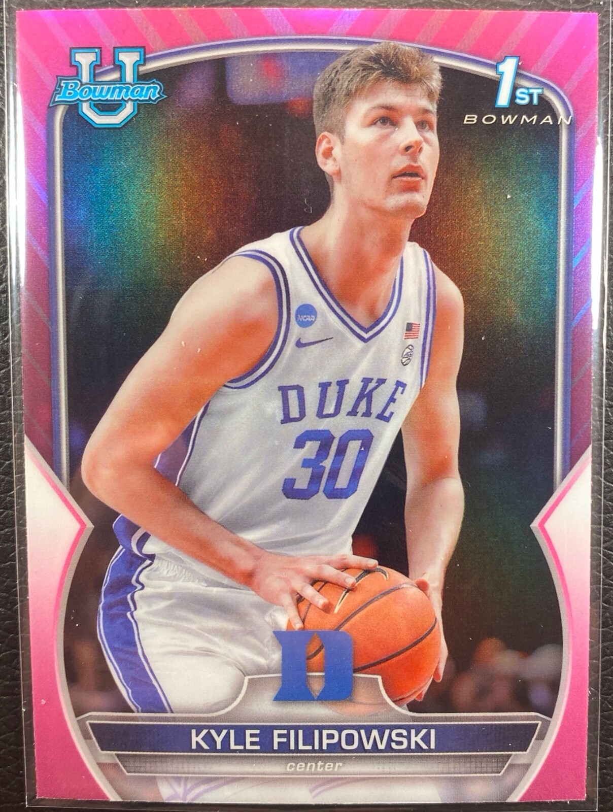 2022-23 Bowman Chrome University 1st Pink Refractor SP Kyle Filipowski ...