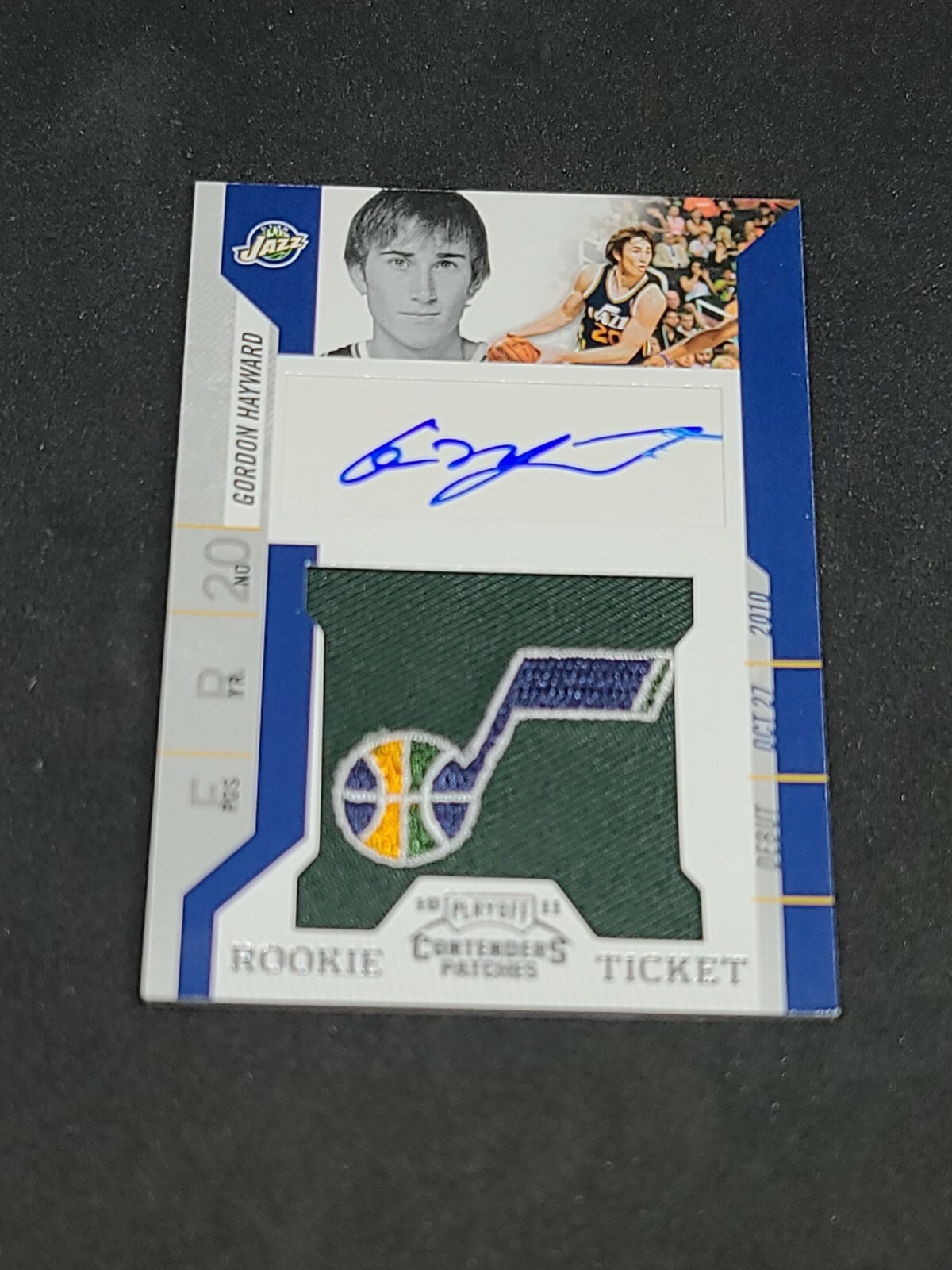 2010-11 Playoff Contenders Patches - Rookie Ticket Autograph Gordon Hayward #159 (AU, RC) for ...