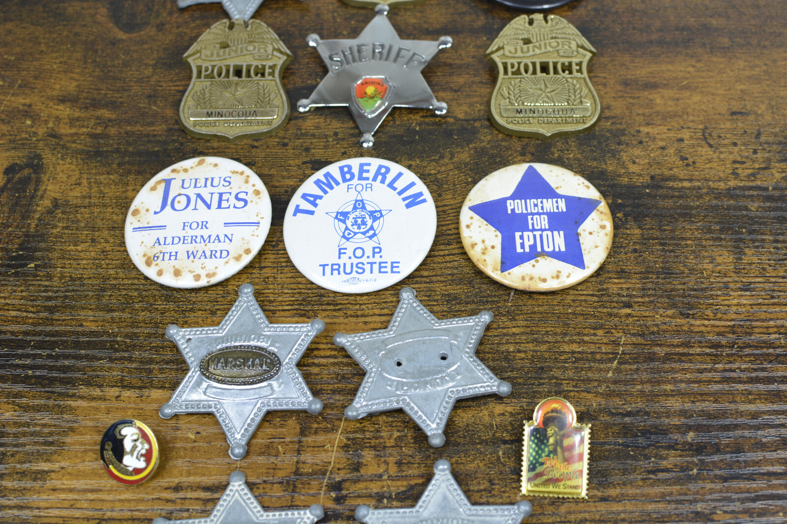 Vintage Junior Police Sheriff Badge Metal Toy Badges, Buttons & Pins ...