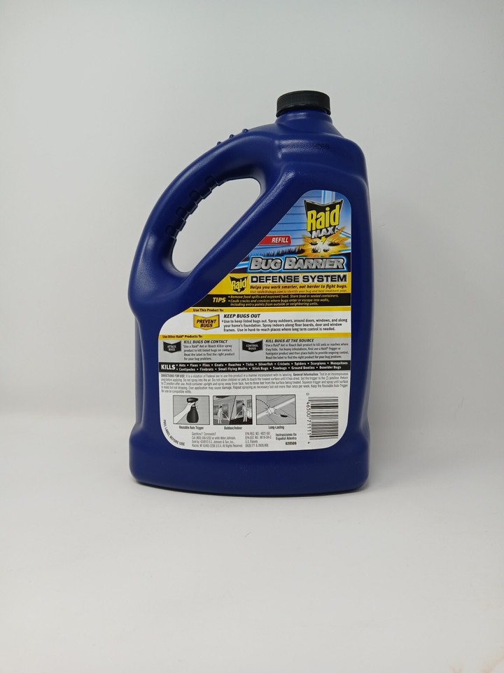 Raid Max Bug Barrier Refill 128 oz - See photo & read description. Hard ...