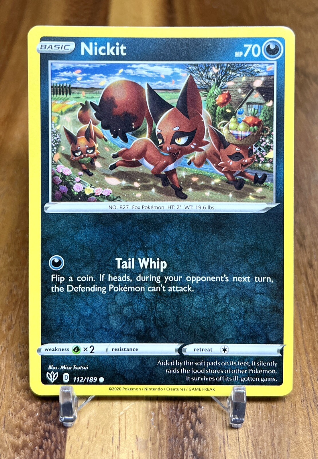 Nickit 112/189 Non Holo Darkness Ablaze Pokemon Card NM | eBay