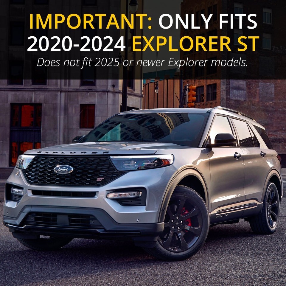 Ford Explorer ST Black Carbon Fiber Emblem Overlay Decals (2020-2024 ...