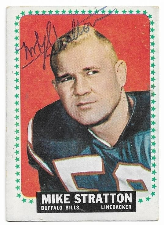 MIKE STRATTON 1964 Topps Signed Autographed Football card #39 Buffalo Bills COA | eBay