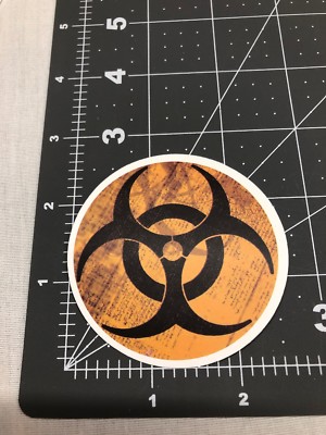 Biohazard Warning Label Skateboard Laptop Guitar Toolbox Decal Sticker ...