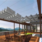 Retractable Canopy Cover Awning Shade w/ Wire for Roofing Yard Patio ...