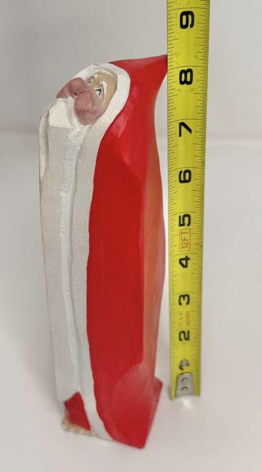 Vtg Dept 56 Barefoot Santa Claus Folk Art Christmas Figurine 8.5” Red ...