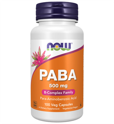 Now Foods PABA Para-Aminobenzoic Acid Vitamin B-10 500mg 100 VCaps | eBay