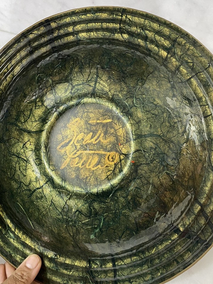 Set Scott Potter Plums and Grapes Gold Rimmed Decoupage Urn, Cloche And ...