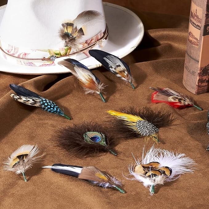 MIX BROWN Hat Feathers Assorted Natural Feather Packs Accessories for ...