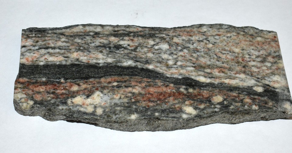 Mica-Schist Pink Feldspar Ore Polished Slab Blue Ridge North Carolina ...