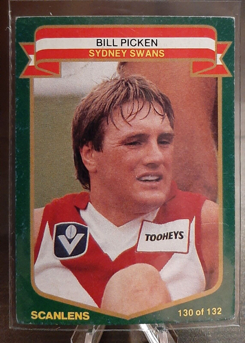 1985 Scanlens – VFL – Bill Picken #130 – Sydney Swans | eBay