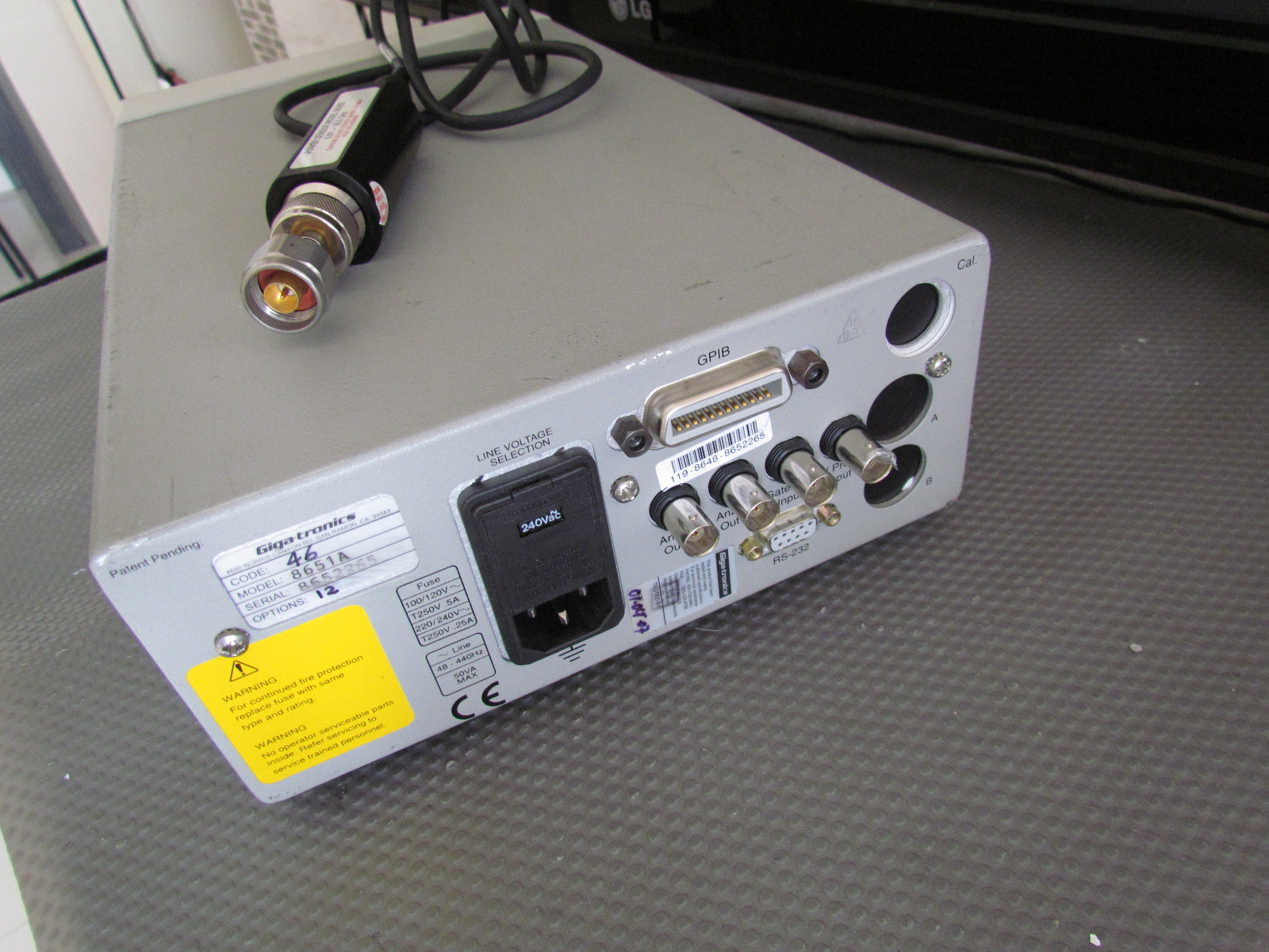 Gigatronics 8651A Power Meter & 80303A sensor 50MHz-26.5GHz Giga ...