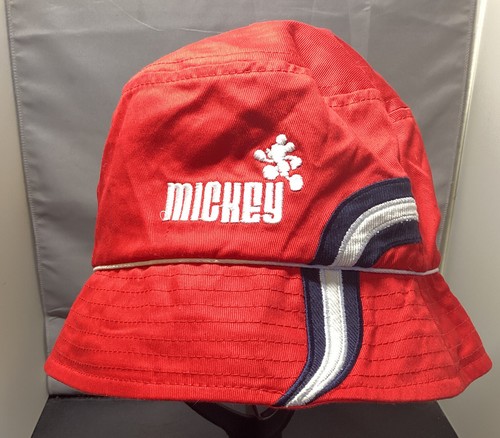 Disney Parks Mickey Mouse Bucket Hat Red Adult Size | eBay